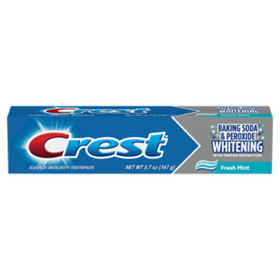 Crest Baking Soda & Peroxide Whitening Fresh Mint Toothpaste, 5.7 oz ...