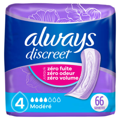 Always Discreet Moderate Incontinence Pads, Up to 100% Leak-Free ...