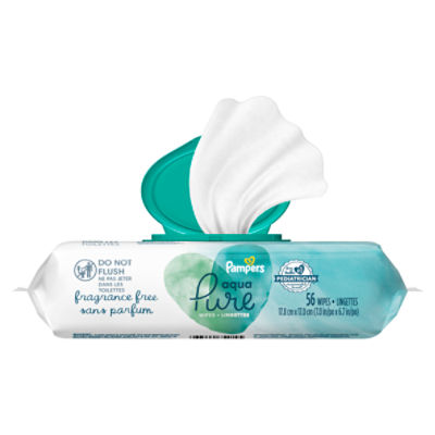 Pampers Aqua Pure Sensitive Baby Wipes 1X Pop-Top 56 Count - ShopRite