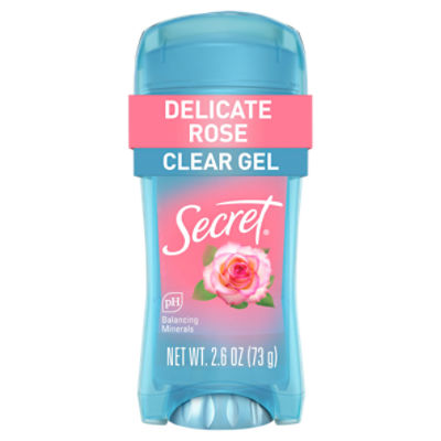 Secret Delicate Rose 48 Hr Clear Gel Antiperspirant Deodorant, 2.6 oz ...