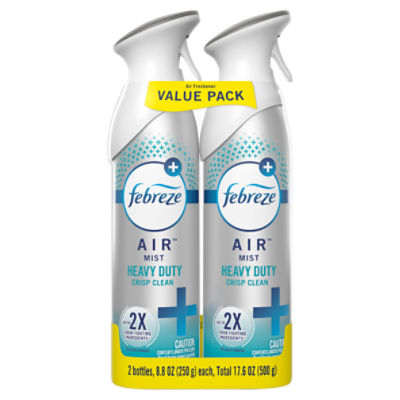 Febreze Air Heavy Duty Crisp Clean Air Refresher Value Pack, 8.8 oz, 2 ...
