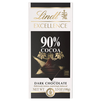Lindt Excellence 90% Cocoa Dark Chocolate, 3.5 oz - ShopRite
