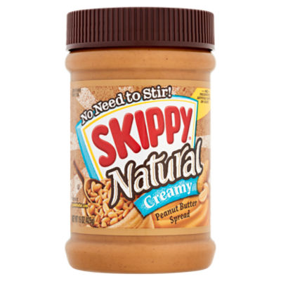 Skippy Natural Creamy Peanut Butter Spread, 15 oz - Fairway