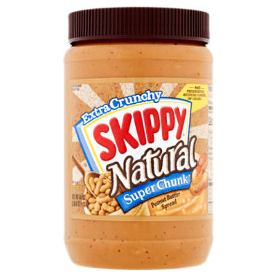 Skippy Natural Super Chunk Extra Crunchy, Peanut Butter Spread