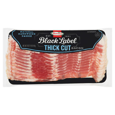 Black Label Natural Hardwood Smoke Thick Cut, Bacon
