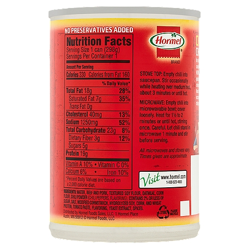 Hormel Chili No Beans Nutrition Facts | Besto Blog Hormel Chili No Beans Nutrition Facts | Besto Blog