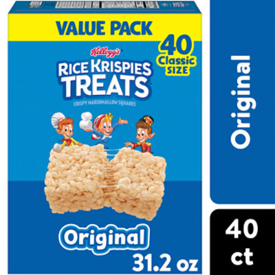 Rice Krispies Treats Original Crispy Marshmallow Squares, 31.2 oz, 40 Count