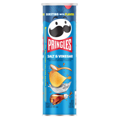 Pringles Potato Crisps Chips, Lunch Snacks, Salt and Vinegar, 5.5oz, 1 Can