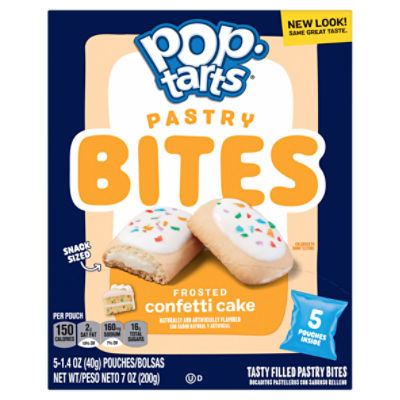Pop-Tarts Bites Frosted Confetti Cake Tasty Filled Pastry Bites, 1.4 oz ...