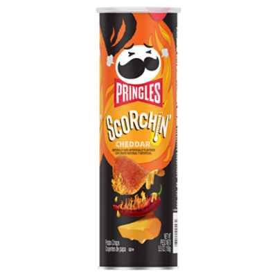 Pringles Potato Crisps Chips Lunch Snacks Cheddar 55oz 1 Can
