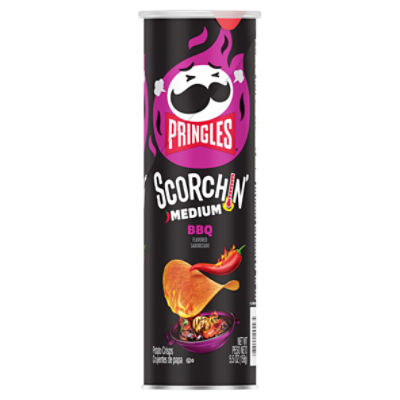 Pringles Scorchin Bbq Potato Crisps Chips 55 Oz