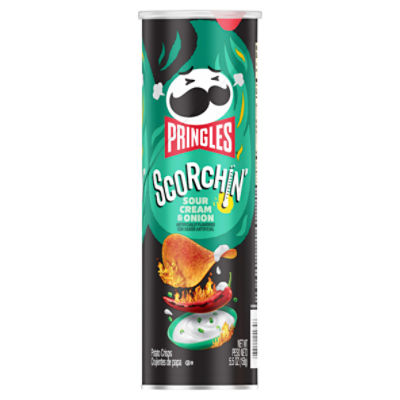 Pringles Scorchin' Sour Cream and Onion Potato Crisps Chips, 5.5 oz