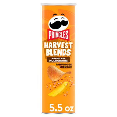 Pringles Harvest Blends Farmhouse Cheddar Potato Crisps Chips, 5.5 oz ...