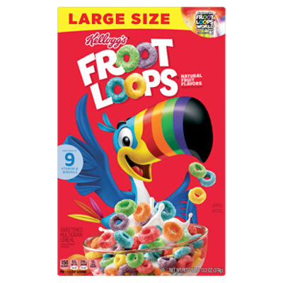 Kellogg's Froot Loops Original Cold Breakfast Cereal, 13.2 oz