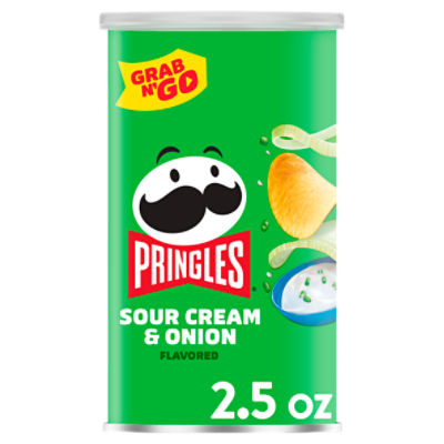 Pringles Sour Cream and Onion Potato Crisps Chips, 2.5 oz