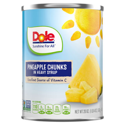 Dole Pineapple Chunks in Heavy Syrup, 20 oz - The Fresh Grocer