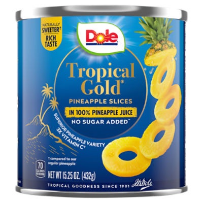 Dole Tropical Gold® Pineapple Slices in 100% Pineapple Juice, 15.25 oz - ShopRite