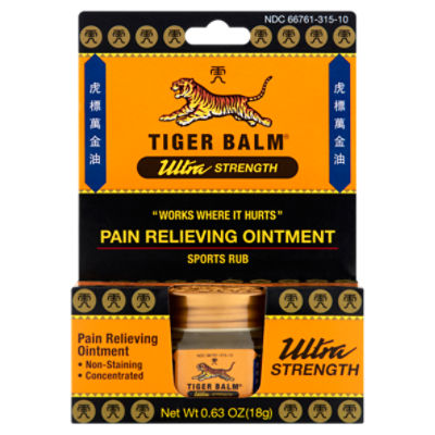 Tiger Balm Ultra Strength Pain Relieving Ointment, 0.63 oz - Fairway