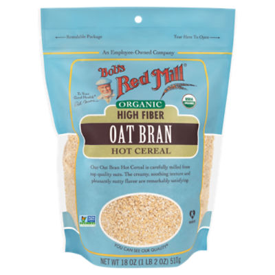 Bobs Red Mill Organic Oat Bran Hot Cereal 18 Oz Gourmet