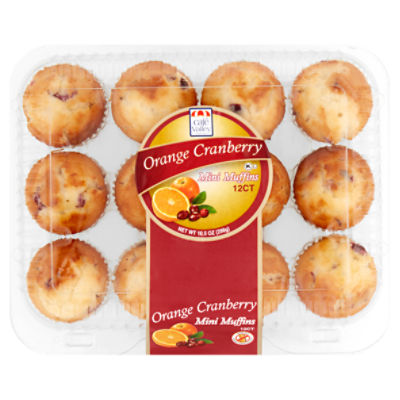 Café Valley Bakery Orange Cranberry Mini Muffins, 12 count, 10.5 oz ...