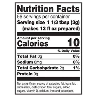 Lipton Ice Tea Nutrition Label