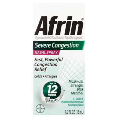 Afrin Maximum Strength Severe Congestion Nasal Spray, 1/2 fl oz