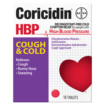 Coricidin HBP Cough & Cold, Tablets