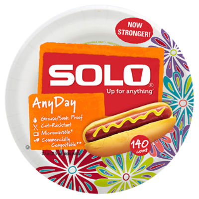 Solo 8.5" Disposable Paper Plate - 140 Count
