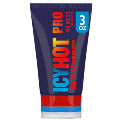 Icy Hot Pro No-Mess Pain Relief Cream 3-oz. Tube, Massaging Applicator ...