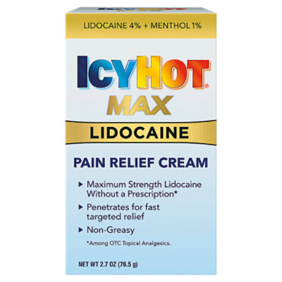 Icy Hot MAX Lidocaine + Menthol Cream 2.7 oz. - Fairway