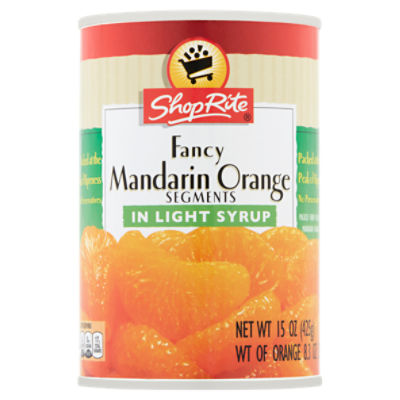 ShopRite Fancy Mandarin Orange Segments in Light Syrup, 15 oz - ShopRite