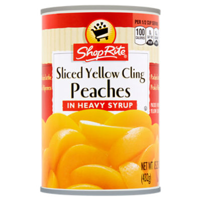 ShopRite Sliced Yellow Cling in Heavy Syrup, Peaches