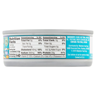 Tuna Fish Can Nutrition Facts