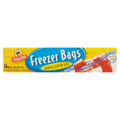 ShopRite Double Zipper Seal Gallon Size, Freezer Bags