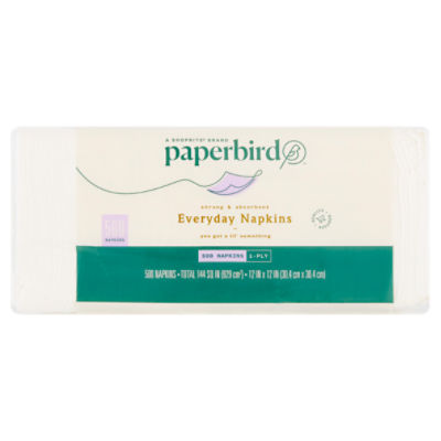 Paperbird 1-Ply Everyday Napkins, 500 count - The Fresh Grocer