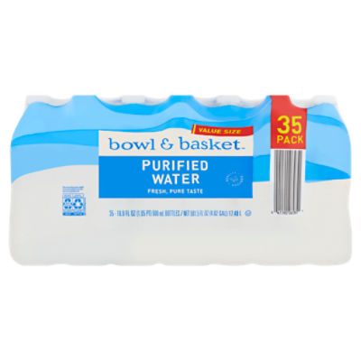 Bowl & Basket Purified Water, 16.9 fl oz, 35 count - ShopRite