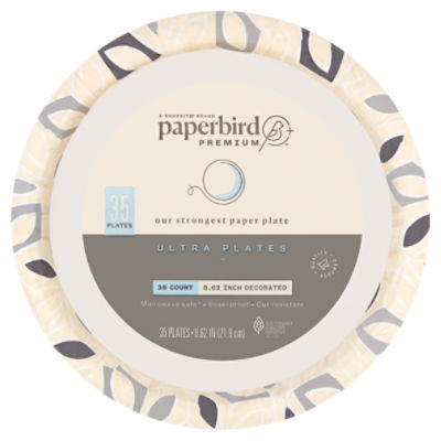 Paperbird Premium 8.62 Inch Decorated Ultra Plates, 35 count - ShopRite