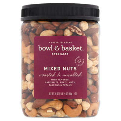 Bowl & Basket Specialty Roasted & Unsalted Mixed Nuts, 30 oz - ShopRite