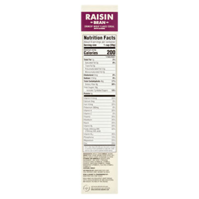 Raisin Bran Nutrition Facts Label