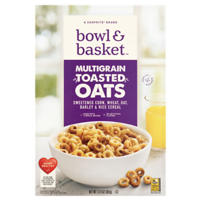 Bowl & Basket Multigrain Toasted Oats Cereal, 12.8 oz