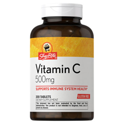 ShopRite Vitamin C 500mg Tablets, 200 count - ShopRite