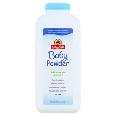 ShopRite Baby Powder with Aloe and Vitamin E, 15 oz - The Fresh Grocer