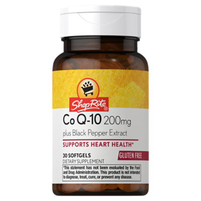 ShopRite Coenzyme Q-10 Softgels, 200 mg, 30 count - ShopRite