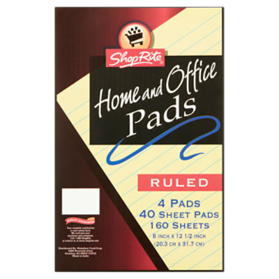 ShopRite Ruled Home and Office Pads, 4 count - ShopRite