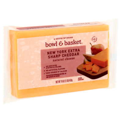 Bowl & Basket New York Extra Sharp Cheddar Natural, Cheese