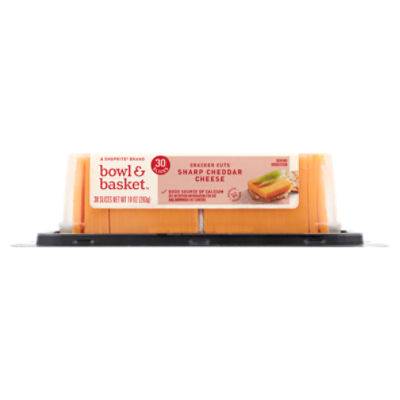 Bowl & Basket Cracker Cuts Sharp Cheddar Cheese, 30 count, 10 oz - ShopRite