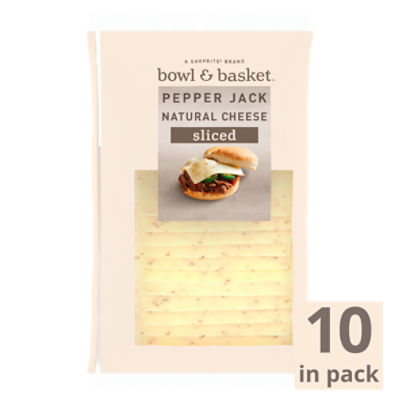 Bowl And Basket Sliced Pepper Jack Natural Cheese 10 Count 8 Oz Shoprite
