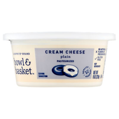 Bowl & Basket Plain Cream Cheese, 8 oz - ShopRite