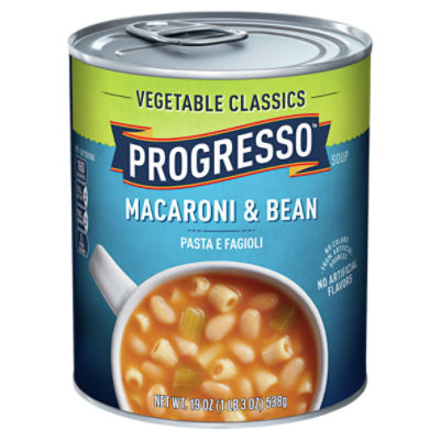 Progresso Vegetable Classics Macaroni & Bean Soup, 19 oz