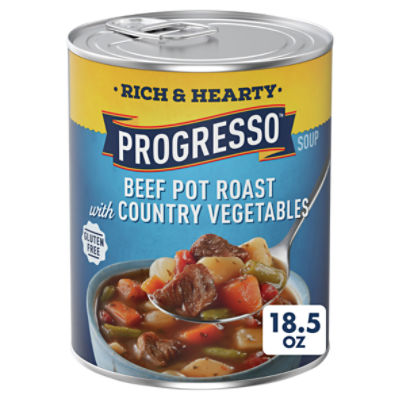 Progresso Rich & Hearty Beef Pot Roast with Country Vegetables Soup, 18 ...